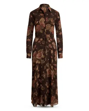 Ralph Lauren Petite Floral Chiffon Shirtdress