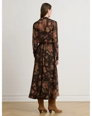 Ralph Lauren Floral Chiffon Shirtdress