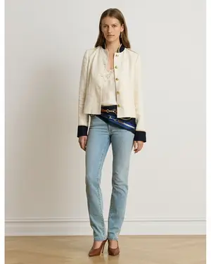 Ralph Lauren Color Blocked Linen Jacket