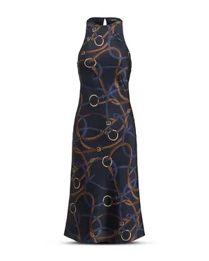 Ralph Lauren Twill Sleeveless Midi Dress