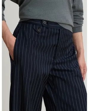 Ralph Lauren Twill Pinstripe Wide Leg Pants
