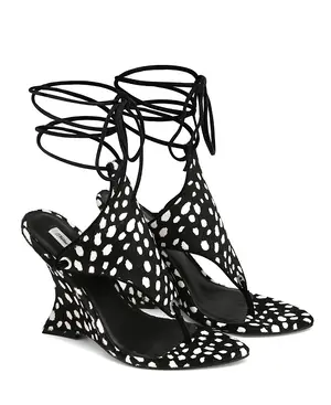 NAKED WOLFE Rampage Pony Heels - Reverse Dalmatian