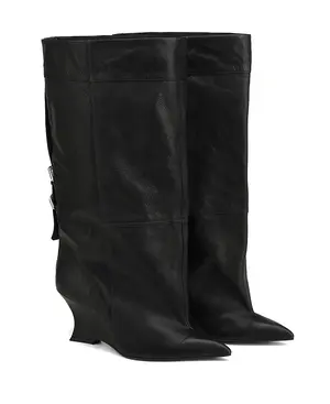 NAKED WOLFE Harness Leather Boots - Black