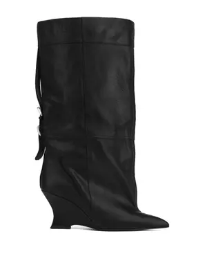NAKED WOLFE Harness Leather Boots - Black
