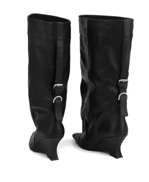 NAKED WOLFE Harness Leather Boots - Black