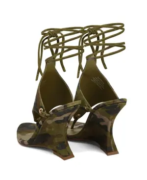 NAKED WOLFE Rampage Suede Heels - Camo