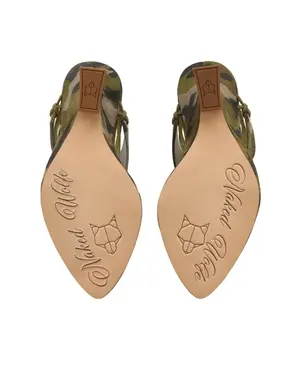 NAKED WOLFE Rampage Suede Heels - Camo