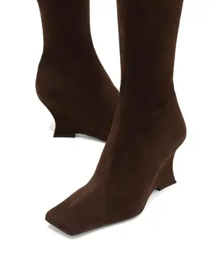 NAKED WOLFE Hattie Suede Boots - Brown