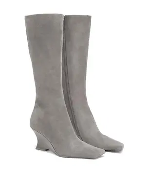 NAKED WOLFE Hattie Suede Boots - Grey