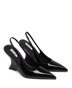 NAKED WOLFE Laguna Leather Sandals - Black Patent