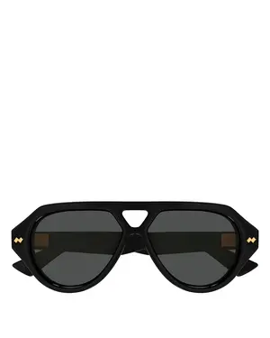 Bottega Veneta Dizzy Pilot Sunglasses, 56mm