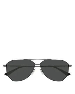 Bottega Veneta Classic Pilot Sunglasses, 60mm