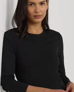 Ralph Lauren Crewneck Long Sleeve Tee - Black