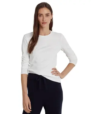 Ralph Lauren Crewneck Long Sleeve Tee - White