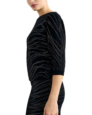 PHASE EIGHT Becca Zebra Knit Pencil Dress