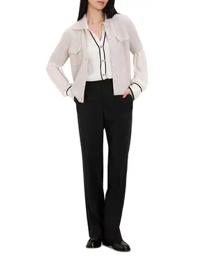 NIC+ZOE Tinseltown Collared Short Sleeve Cardigan