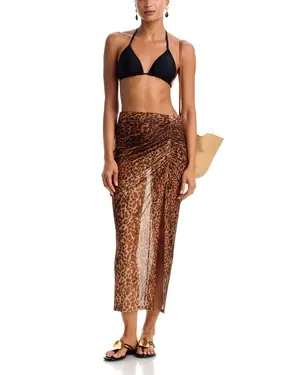 Simkhai Kensingten Shirred Skirt Swim Cover-up
