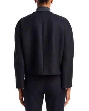 TOTEME Wool Blend Cropped Flap Jacket