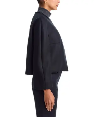 TOTEME Wool Blend Cropped Flap Jacket