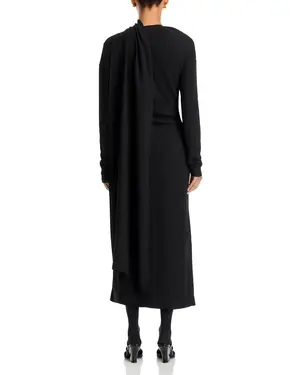 TOTEME Draped Scarf Midi Dress