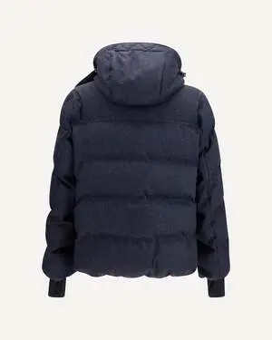 Moncler Padded Denim-effect Wool Ski Jacket