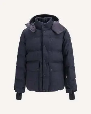 Moncler Padded Denim-effect Wool Ski Jacket