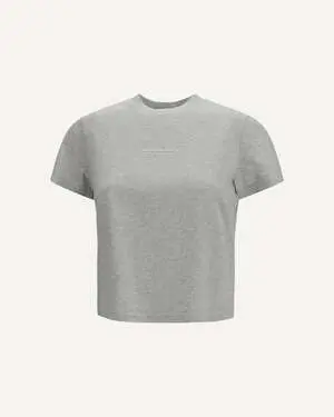 Alexander Wang Hort-leeve T-hirt With Central Logo Print - Grey