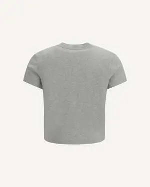 Alexander Wang Hort-leeve T-hirt With Central Logo Print - Grey