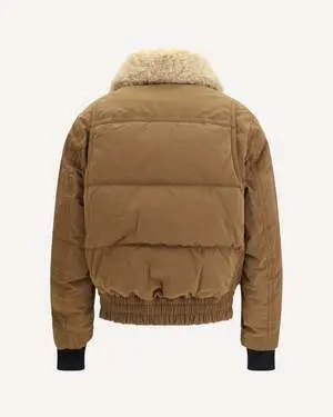 Moncler Alpental Padded Canvas Bomber Jacket