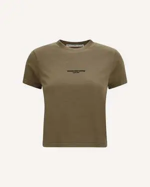 Alexander Wang Short-sleeve T-shirt With Central Logo Print Feale