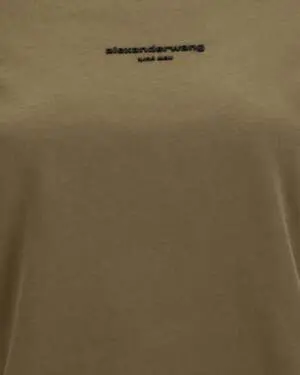Alexander Wang Short-sleeve T-shirt With Central Logo Print Feale