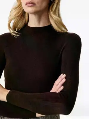 ISABELLE BLANCHE Ribbed-knit Mock-neck Sweater