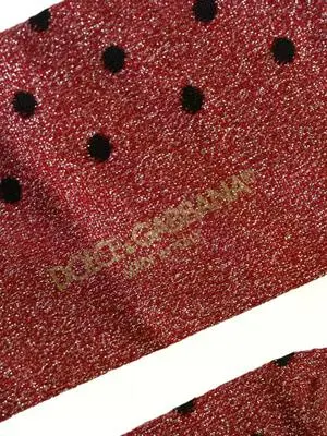 Dolce & Gabbana Polka-dot Lurex-effect Socks