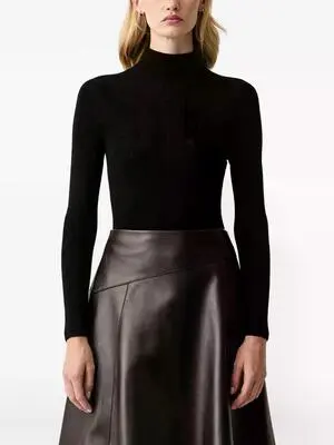 ISABELLE BLANCHE Ribbed Roll-neck Sweater - Black