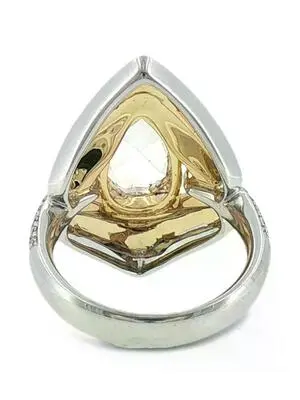 HYT JEWELRY Embellished Cocktail Diamond Ring - Silver