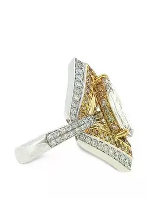 HYT JEWELRY Embellished Cocktail Diamond Ring