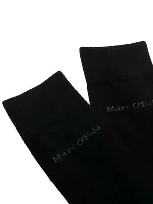 Marc O'polo Logo-print Ribbed-cuff Socks
