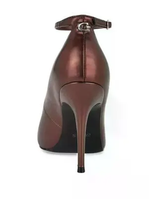 Guess Napril Metallic Ankle-strap Heeled Pumps