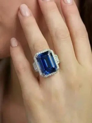 HYT JEWELRY Tanzanite And Diamond Ring