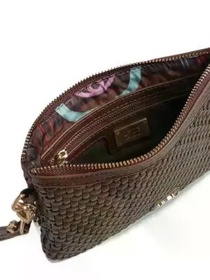V°73 Woven-effect Wristlet Clutch Bag