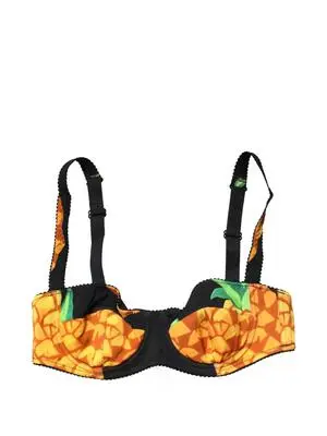 Dolce & Gabbana Pineapple-print Balconette Bra