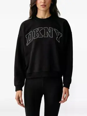 Dkny Logo-embellished Sweatshirt - Black