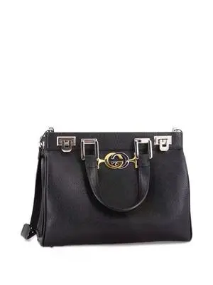 Gucci Zumi Top Handle Bag Leather Small Satchel