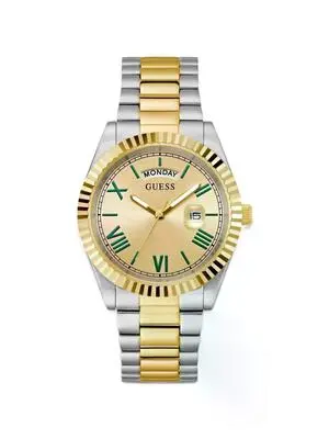 Guess Two-tone Day-date 42mm Watch - Gold