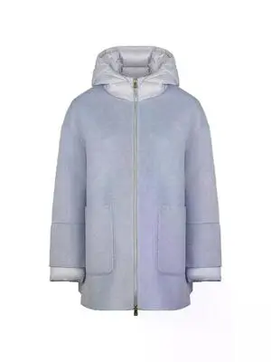 CANADIAN Manomin Hooded Wool-blend Coat - Blue