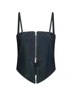 Karl Lagerfeld Zip-up Denim Top