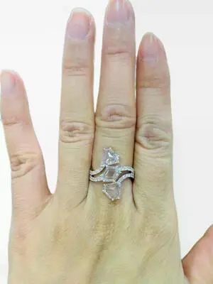 HYT JEWELRY Diamond Rosecut Ring - Silver