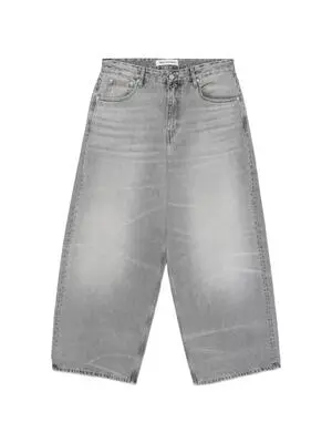 WON HUNDRED Faded-effect Cropped Jeans - Grey
