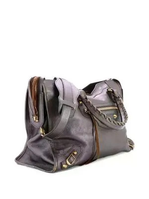 Balenciaga City Classic Studs Bag Leather Medium Satchel