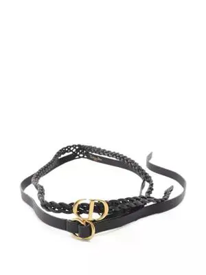 Dior 2010s Cd-logo Buckle Belt - Black